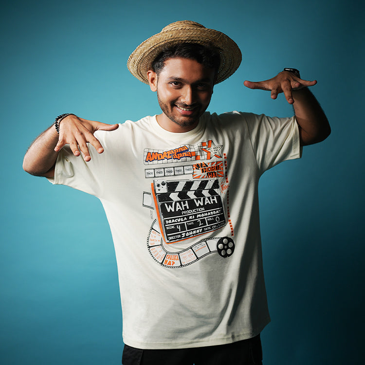 Andaz Apna Apna: Wah Wah Productions Oversized T-Shirt – A47